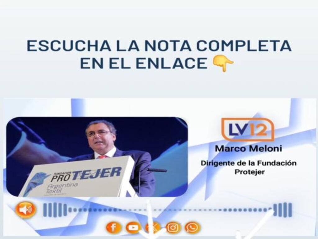 Marco Meloni entrevistado en Radio LV12 - Fundación Pro Tejer